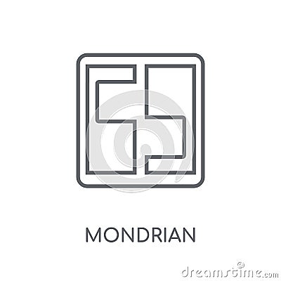 Mondrian Linear Icon. Modern Outline Mondrian Logo Concept On Wh ...