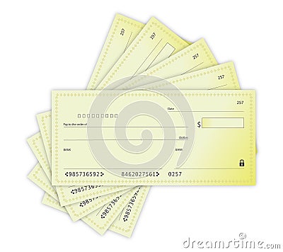 White dollar cheque stock vector. Illustration of cheque - 15172499