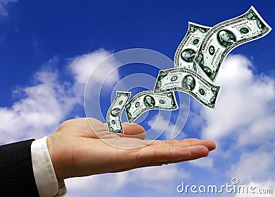 Money Is Flying Stock Images - Image: 2675614