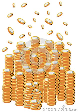 Hoard Of Golden Money Isolated Stock Photography - Image: 37062162