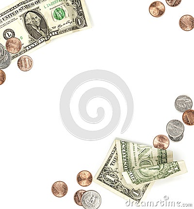 Money Paper And Coin Currency Border Stock Photography - Image: 14927652