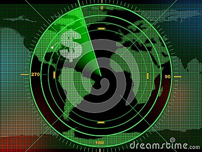 Money Radar Royalty Free Stock Photography - Image: 4421927