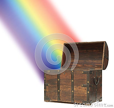 Money Treasure Chest Rainbow Stock Image - Image: 2016291