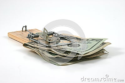 Moneytrap (Money Caught In A Mouse Trap) Royalty-Free Stock Photo ...