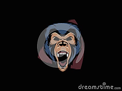 Monkey Roar Mascot Logo Design Inspiration Stock Illustration ...