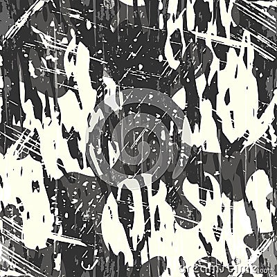 Monochrome Graffiti Grunge Texture Cartoon Vector | CartoonDealer.com ...