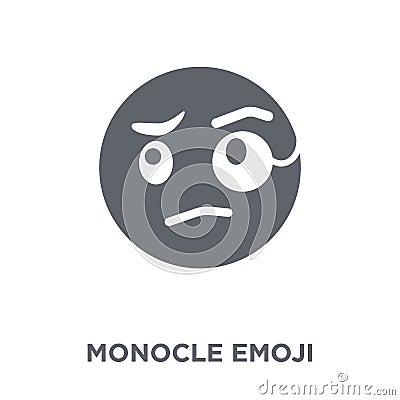 Monocle Emoji Icon From Emoji Collection. Vector Illustration ...