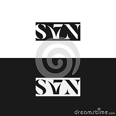 Number Seven Word Logo Design Template Elements. Seven Icon Silhouette ...