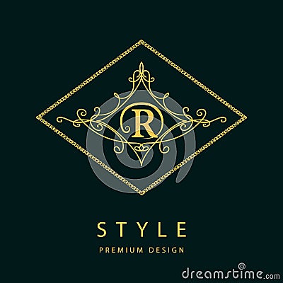 Monogram Design Elements, Graceful Template. Elegant Line Art Logo ...