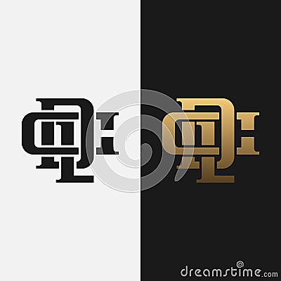 Monogram Letter Initial D L C DCL LDC CDL Logo Design Template Vector ...