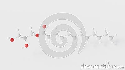 Monolaurin Molecule 3d, Molecular Structure, Ball And Stick Model ...