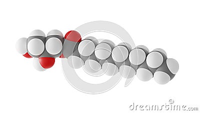 Monolaurin Molecule, Monoglyceride, Molecular Structure, Isolated 3d ...
