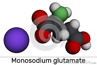 Monosodium Glutamate, MSG, Sodium Glutamate Molecule. It Is Flavor ...