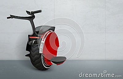 Monowheel Cycle Realistic Composition Cartoon Vector | CartoonDealer ...