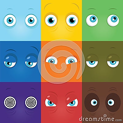Set of Googly Cartoon Eyes stock vector. Illustration of watch - 28405621