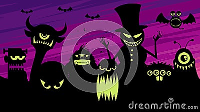 Monsters Background stock video. Video of cartoon, halloween - 84304949