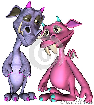 Monsters In Love Royalty-Free Stock Image | CartoonDealer.com #22875322