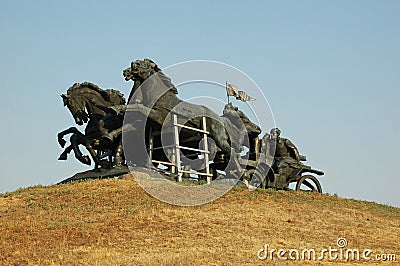 Monument Dedicated To Machine-gun Cart Royalty-Free Stock Photography ...