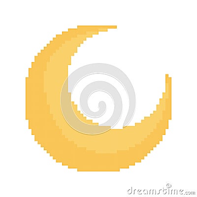 Moon Illustration With Pixel Theme Cartoon Vector | CartoonDealer.com ...
