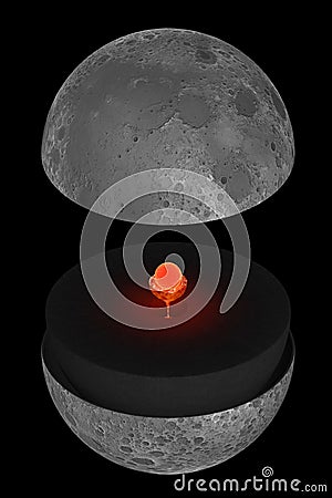 Moon, Internal Structure Royalty-Free Cartoon | CartoonDealer.com ...
