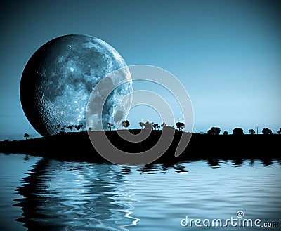 Moon Landscape Stock Photography - Image: 17749662
