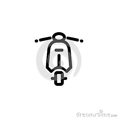 Moped Scooter Front View Transportation Monoline Symbol Icon Logo For ...