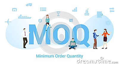 Moq Minimum Order Quantity Concept With Big Word Or Text And Team ...