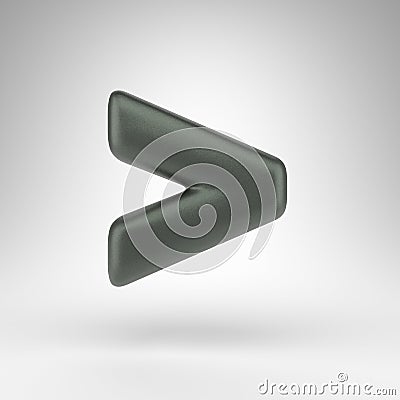 More Than Symbol On White Background. Anodized Green 3D Sign With Matte ...