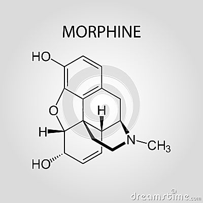 Morphine Atomic Stucture Vector Illustration | CartoonDealer.com #115657454