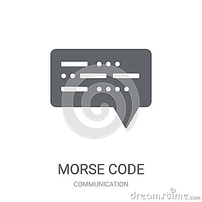 Morse Code Icon. Trendy Morse Code Logo Concept On White Background ...