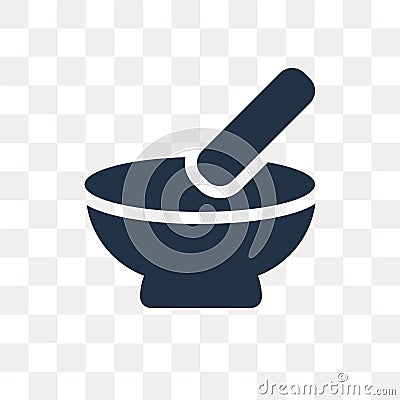 Mortar Bowl Vector Icon Isolated On Transparent Background, Mort ...