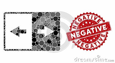 Collage Invert With Textured Negative Seal Cartoon Vector ...