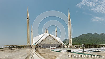 Moschea Di Faisal, Islamabad, Pakistan Fotografia Stock - Immagine ...