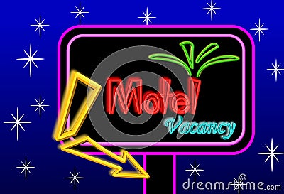 Motel Sign Board Stock Illustration | CartoonDealer.com #12267163