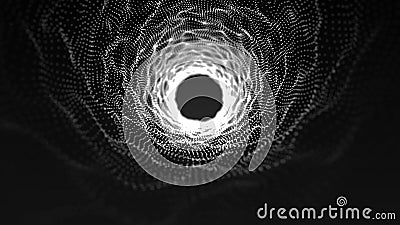 Motion Graphic of Flying into Digital Technologic Tunnel. 3D Render ...