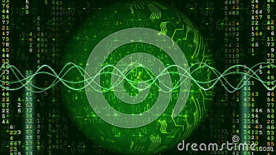 Green Network Digital Technology Background. Stock Footage - Video of ...