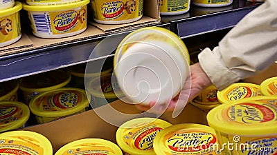 Motion of People Buying Butter at Fridge Stock Footage - Video of ...