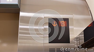 Motion of People Taking Elevator from Five To One Floor Stock Footage ...