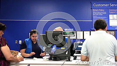 Motion of People Waiting for Returning Goods at Customer Service ...