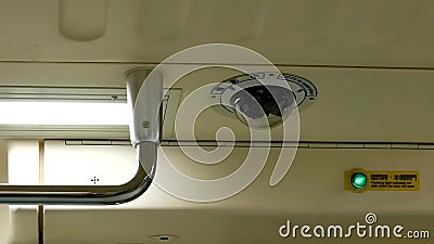 Motion of Security Cameras on Ceiling Inside MRT Stock Footage - Video ...
