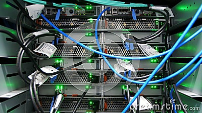 Motion To Modern Mining Farm Cooling System with Wires Stock Video ...