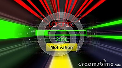 Motivation Loading Progress Bar on the Screen Stock Footage - Video of ...