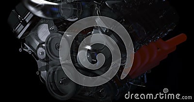Motor Fly through Animation. Work Engine Inside and Outside Camera Fly ...