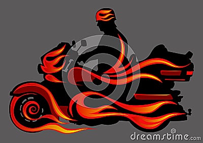 Motorcycle On Fire Royalty Free Stock Image - Image: 9322606