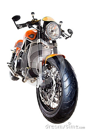 Motorcycle Isolated Front View Stock Image - Image: 17465951