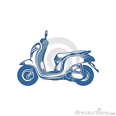 Motorcycle Logo Design Template, Scooter Matic Icon Vector Design ...