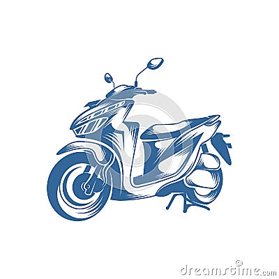 Motorcycle Logo Design Template, Scooter Matic Icon Vector Design ...