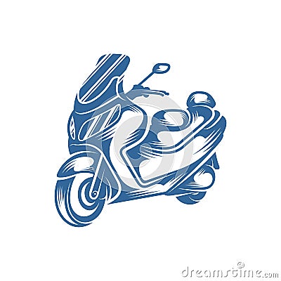 Motorcycle Logo Design Template, Scooter Matic Icon Vector Design ...