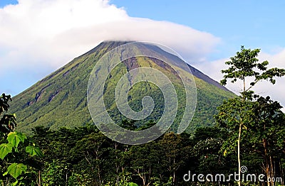 Mount Arenal Volcano In Costa Rica Royalty Free Stock Image - Image ...