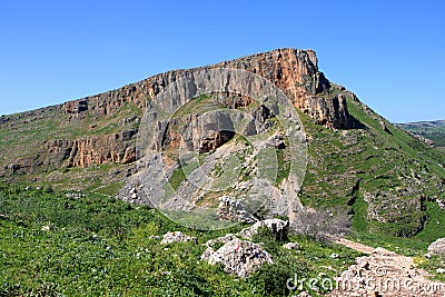 Cave fortress, mount Arbel stock photo. Image of galilee - 29560516